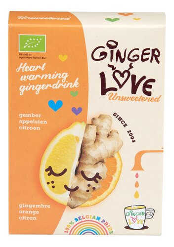 GINGER LOVE Unsweetened gember Bio 3x14g | Collect&Go