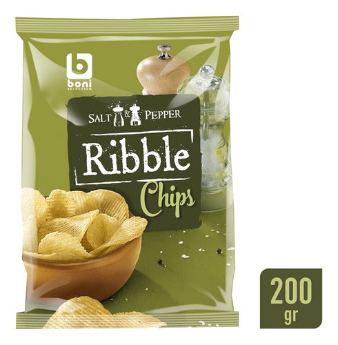 Boni Selection Chips Poivre sel ribble 200g | Colruyt