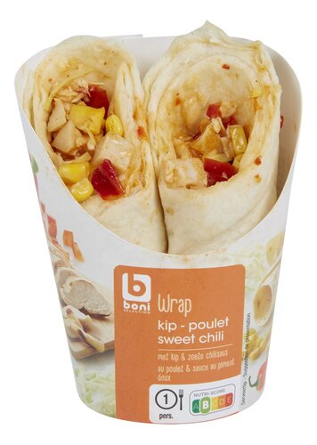 BONI Wrap poulet sweet chili 180g | Colruyt - Collect&Go