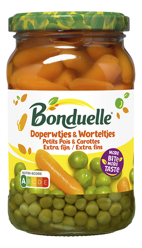 BONDUELLE Erwten & Wortelen Bokaal 330g | Colruyt - Collect&Go