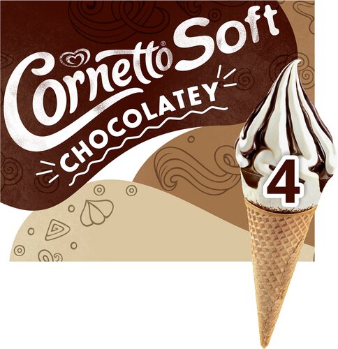CORNETTO Soft Chocolate 4p 4x140ml | Colruyt - Collect&Go