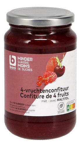 BONI confiture 4 fruits Maltitol 410g | Colruyt - Collect&Go