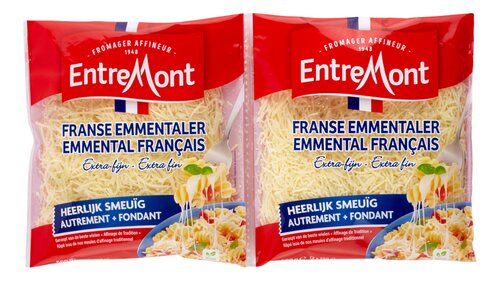 ENTREMONT emmental Fr. geraspt 2x250g | Colruyt - Collect&Go