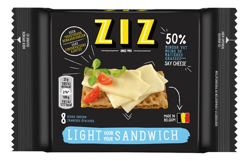 Ziz Light Smeltkaas 8 sneden 200g | Colruyt