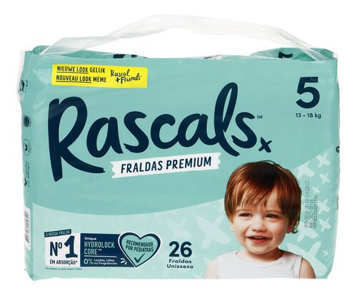 RASCAL+FRIENDS Luiers M5 13-18kg 26st | Colruyt - Collect&Go