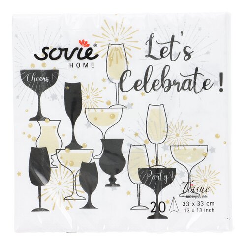 SOVIE HOME servet Celebrate 33cm 20st | Collect&Go