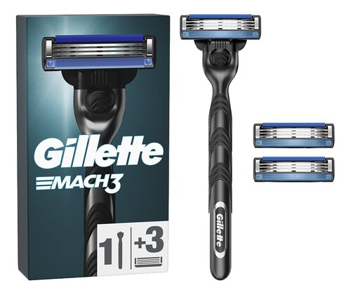 GILLETTE mach3 base apparaat + 3 mesjes | Colruyt - Collect&Go