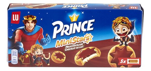 Lu Prince Mini Stars Biscuits Chcolat 5 sachets 187g | Colruyt