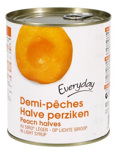EVERYDAY halve perzik siroop blik 820g | Colruyt - Collect&Go