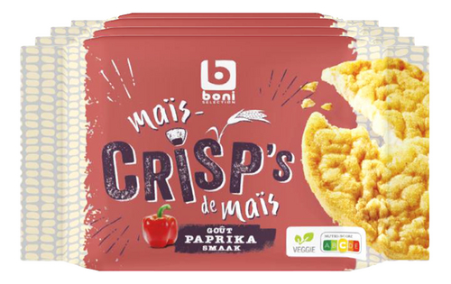BONI Crisp's maïswafel paprika 4x26g | Collect&Go