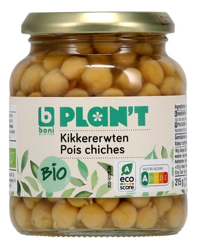 BONI PLAN'T kikkererwten Bio 330g | Colruyt - Collect&Go