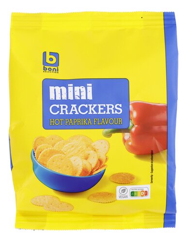 BONI mini crackers hot paprika 120g | Colruyt - Collect&Go