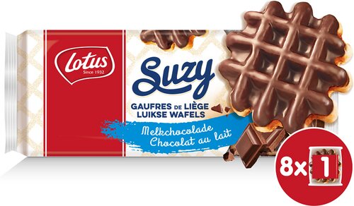 LOTUS SUZY gaufres Liège chocolat.lait 8x57.5g | Colruyt - Collect&Go