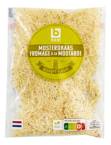 BONI mosterdkaas geraspt 150g | Colruyt - Collect&Go