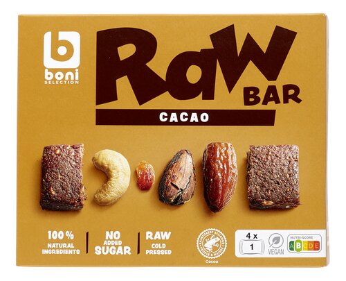 BONI Raw Bar chocolade 4x35g | Colruyt - Collect&Go