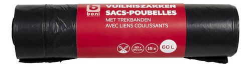 BONI sac poubelle lien couliss. 15x60L | Colruyt - Collect&Go